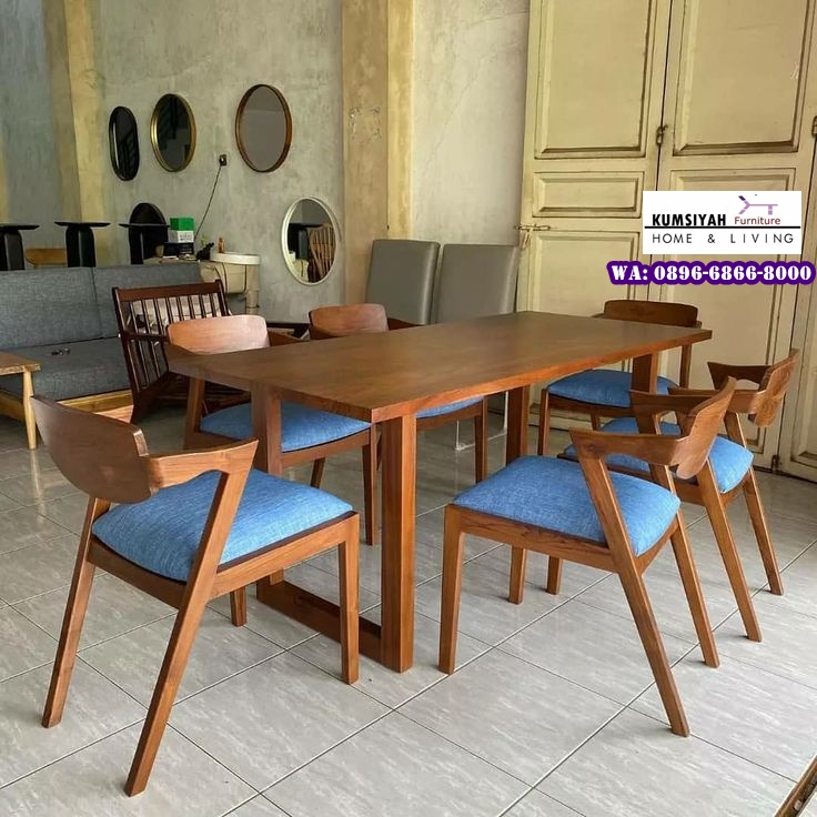 Set Meja Makan Retro Jati • Kumsiyah Furniture